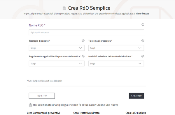 RdO Semplice - Wiki Acquisti in rete PA
